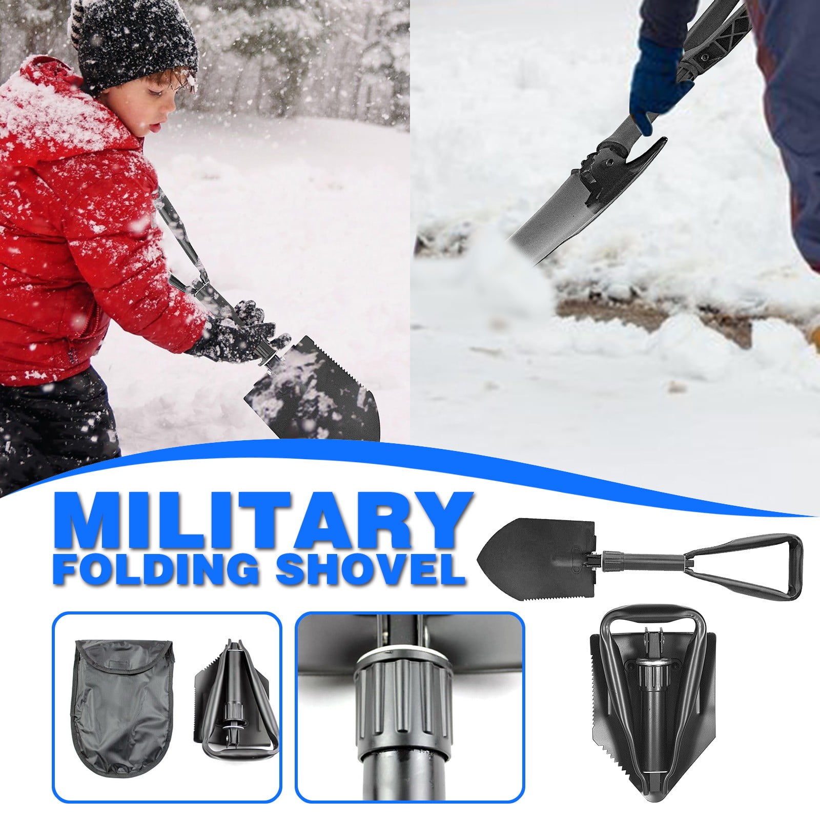 Hewann Folding Shovel - High Carbon Steel Military Entrenching Tool for ...