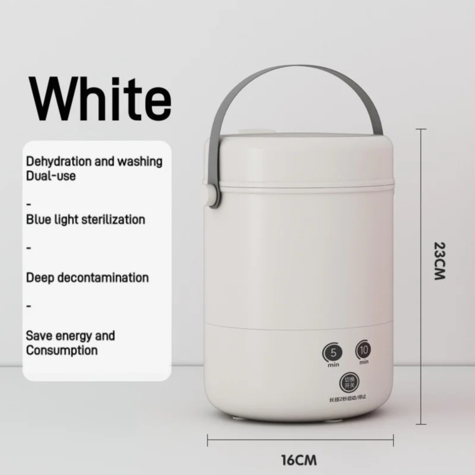 Hewann Mini Washing Machine Mini Automatic Washing Machine - Portable ...
