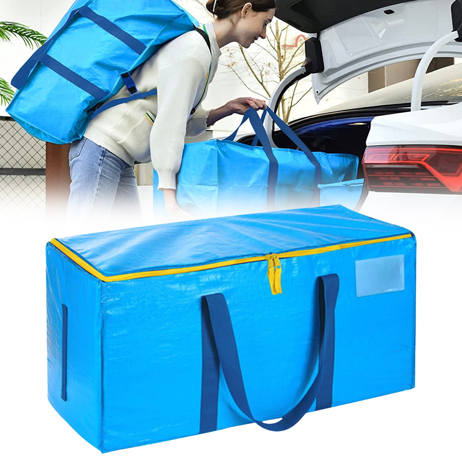 Hewann Moving Storage Bags Heavy-Duty with Zippers and Reinforced ...