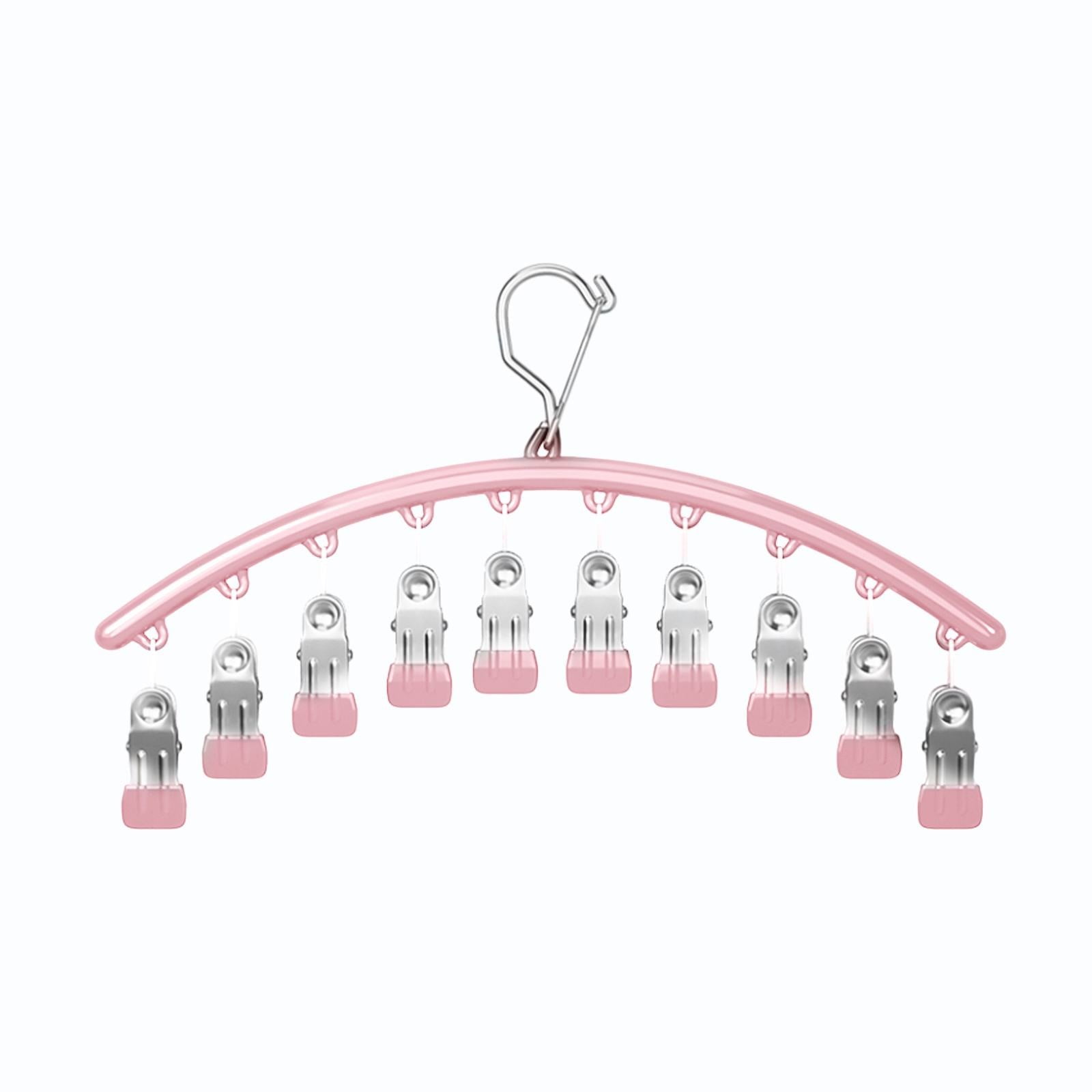 Hewann Multiple Clip Organizer Space-Saving Multi-Clip Pants Hanger ...