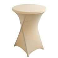 eFavormart Black Ruched Spandex Cocktail Table Cover, Fits 32" Round ...