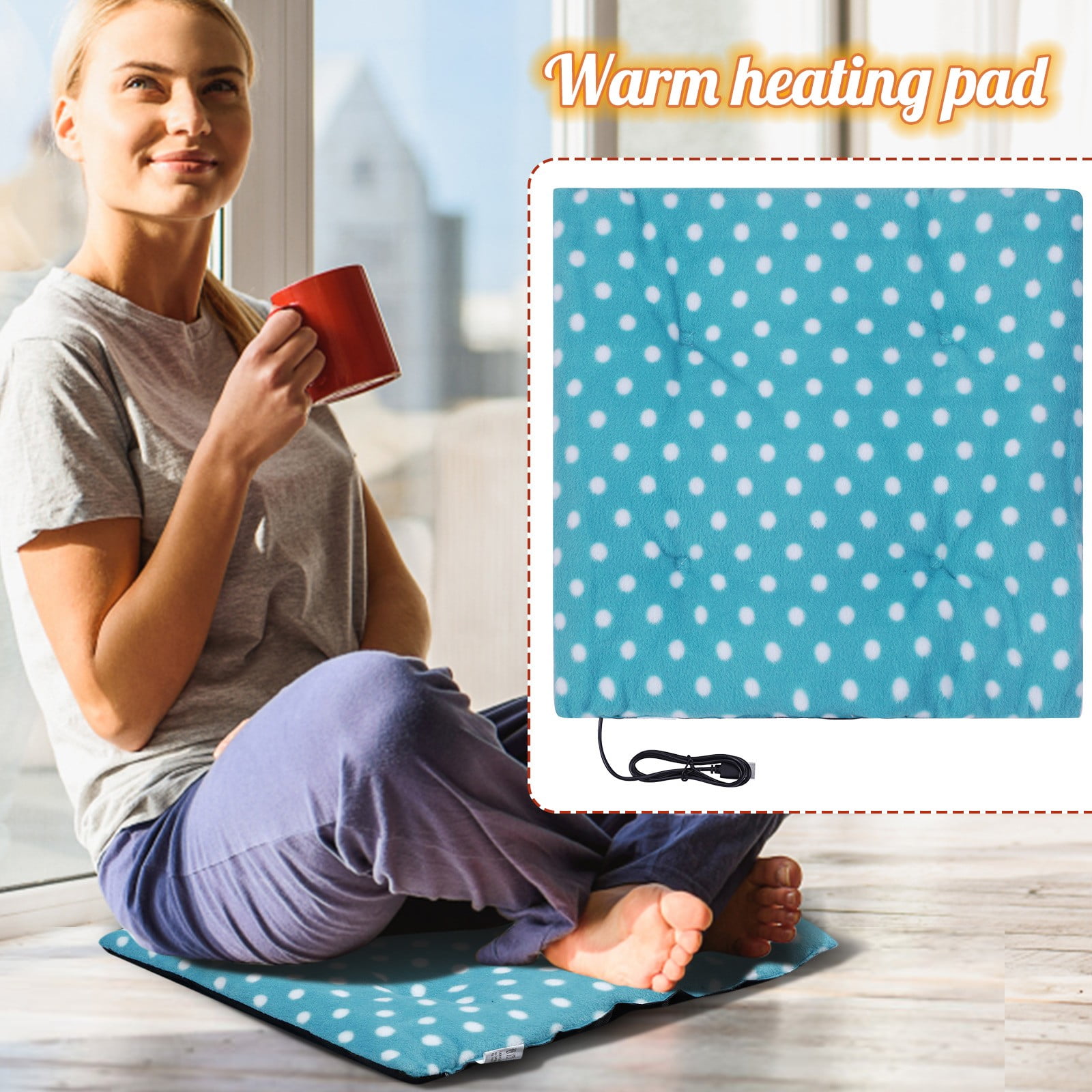 Hewann Travel Heating Pad USB Heating Pad Car Seat Cover, Rapid Warmth ...