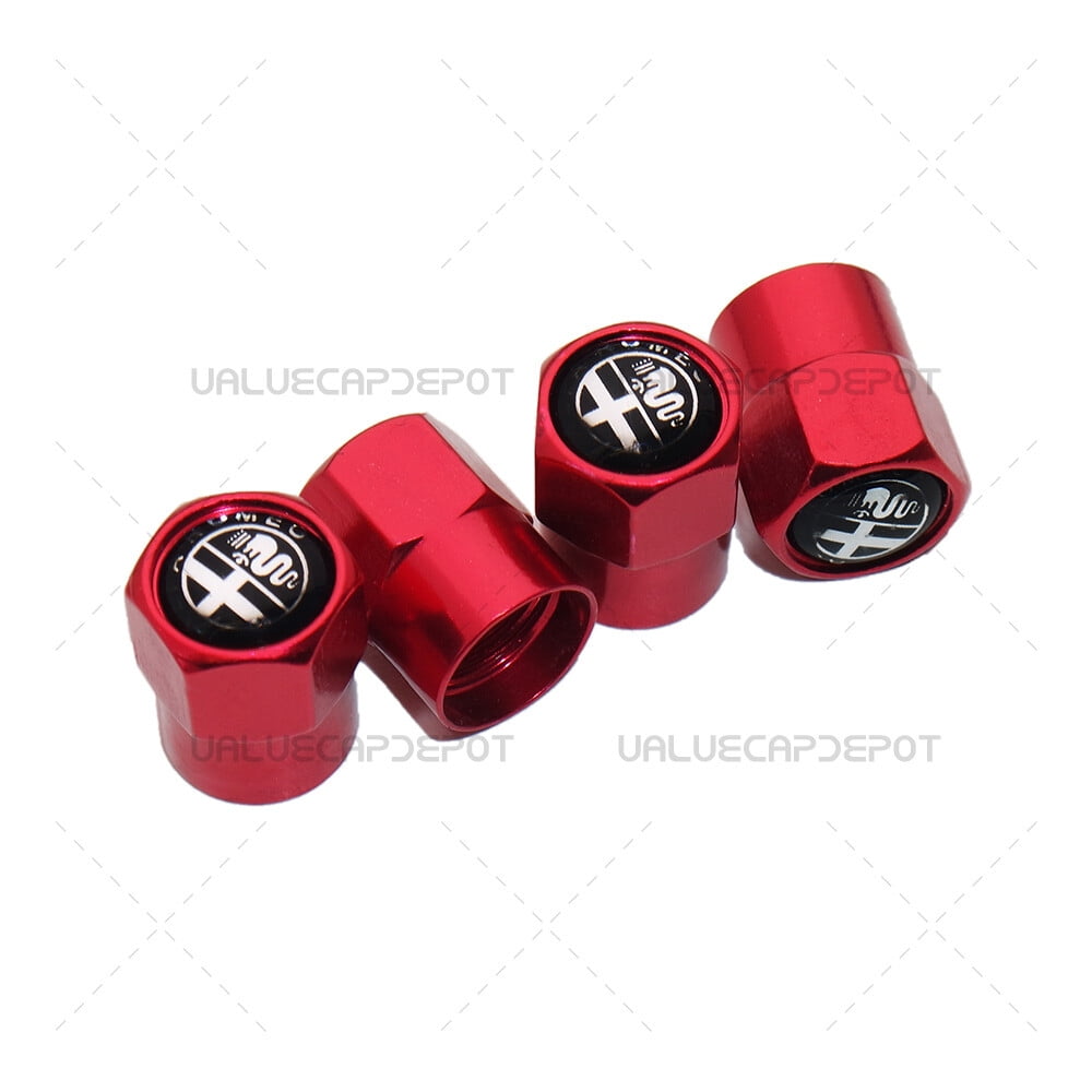 Hex Alfa Romeo Logo Emblem Car Wheels Tire Air Valve Caps Stem Dust ...