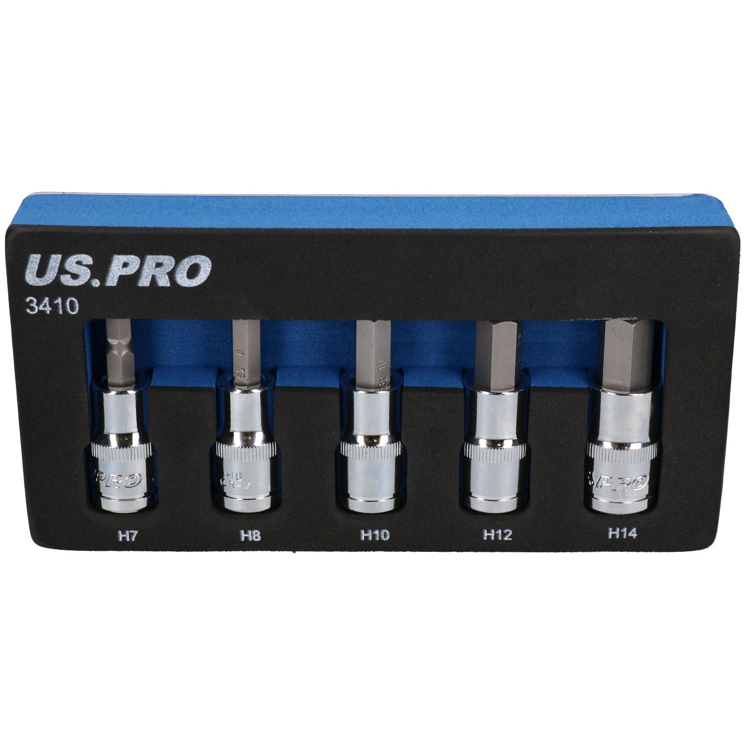 Hex / Allen Sockets Key Bits 1/2" Drive Metric Sizes 7mm - 14mm 5pcs ...