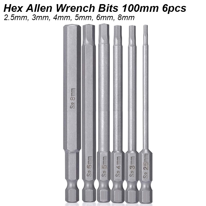 Hex Allen Wrench Bit Set Metric Imperial SAE Screwdriver Electric Power ...