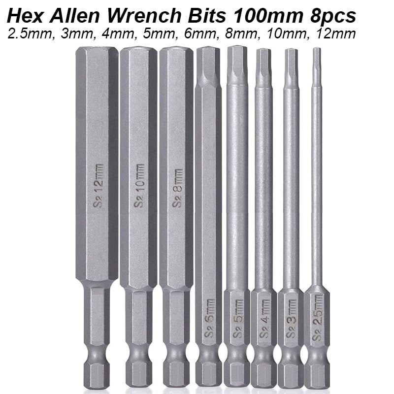 Hex Allen Wrench Bit Set Metric Imperial SAE Screwdriver Electric Power ...
