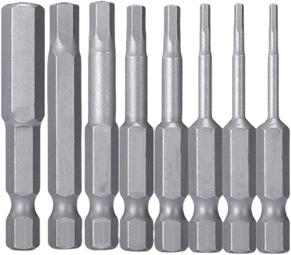 Hex Allen Wrench Bit Set Metric Imperial Screwdriver Electric Power ...
