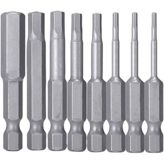 Hex Allen Wrench Bit Set Metric Imperial Screwdriver Electric Power ...