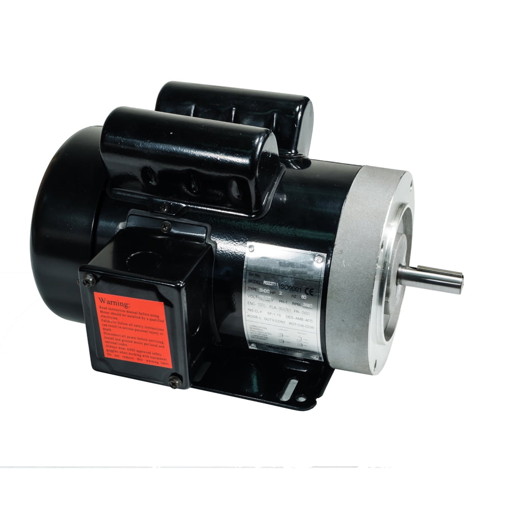 Hex Autoparts 2 HP Electric Motor 56C Frame 5/8" Shaft Single Phase 115 ...