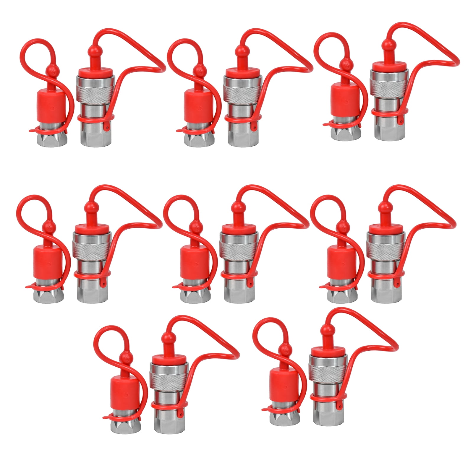 Hex Autoparts 8 Sets 1/2" Ag Poppet Pioneer Style Hydraulic Quick ...