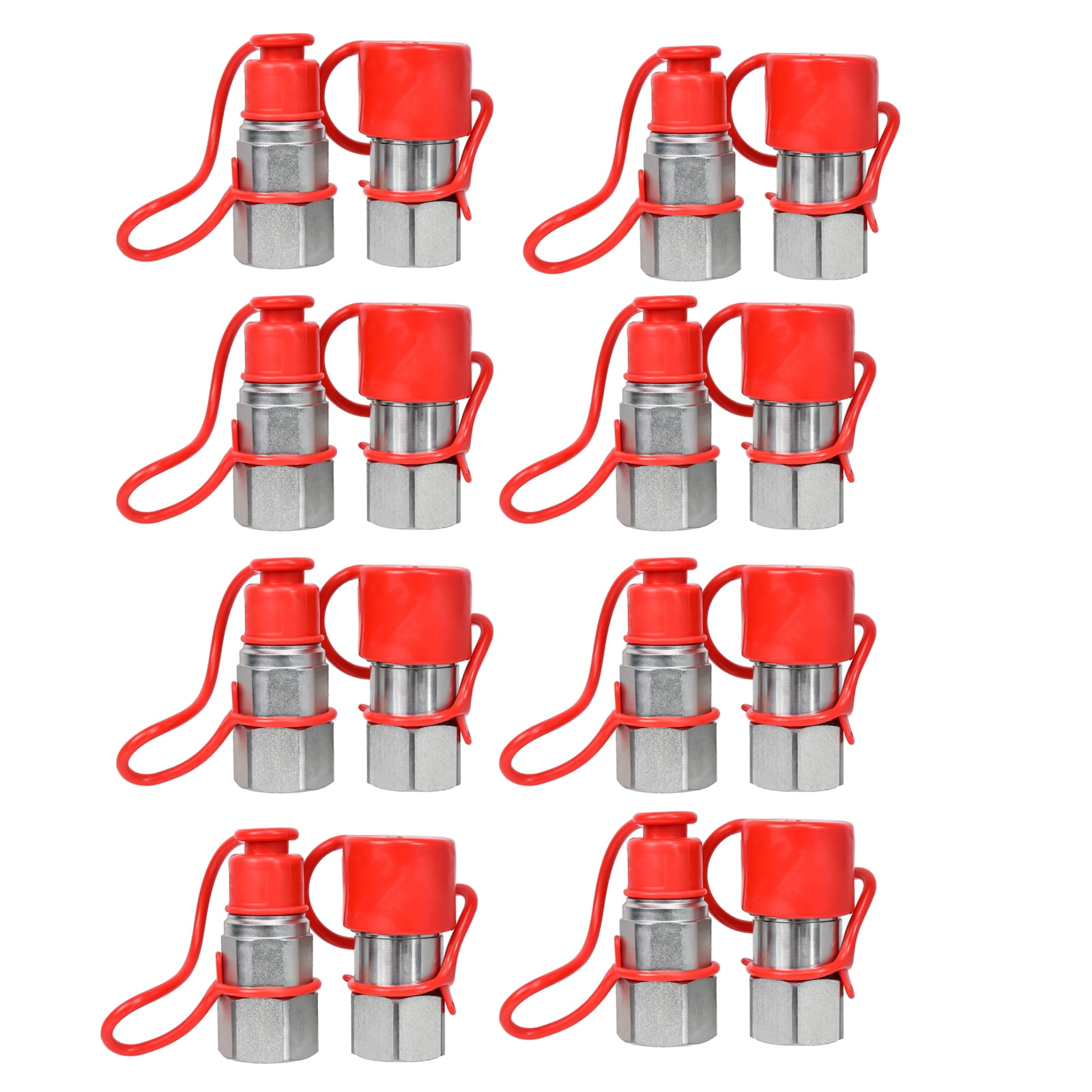 Hex Autoparts 8 Sets 3/4" NPT Flat Face Hydraulic Quick Connect ...