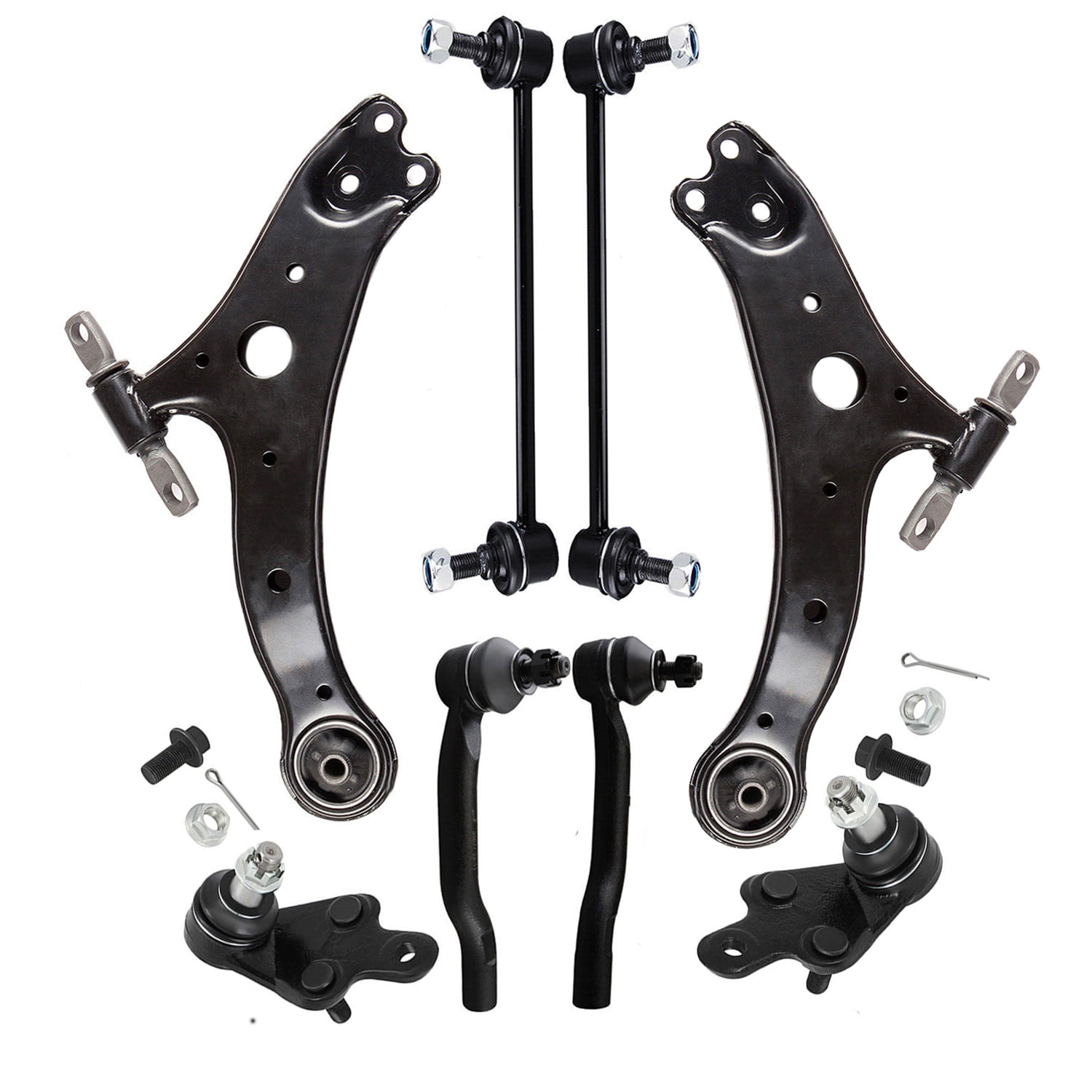 Hex Autoparts 8pcs Front Lower Control Arm Suspension Kit for Toyota ...