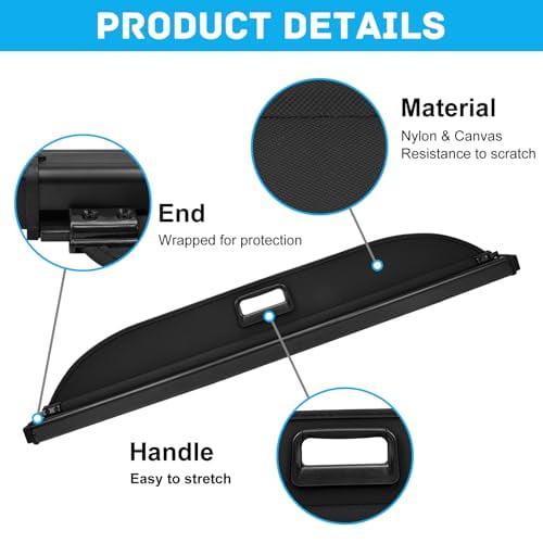 Hex Autoparts New Trunk Cargo Cover Compatible with Ford Escape 2020 ...