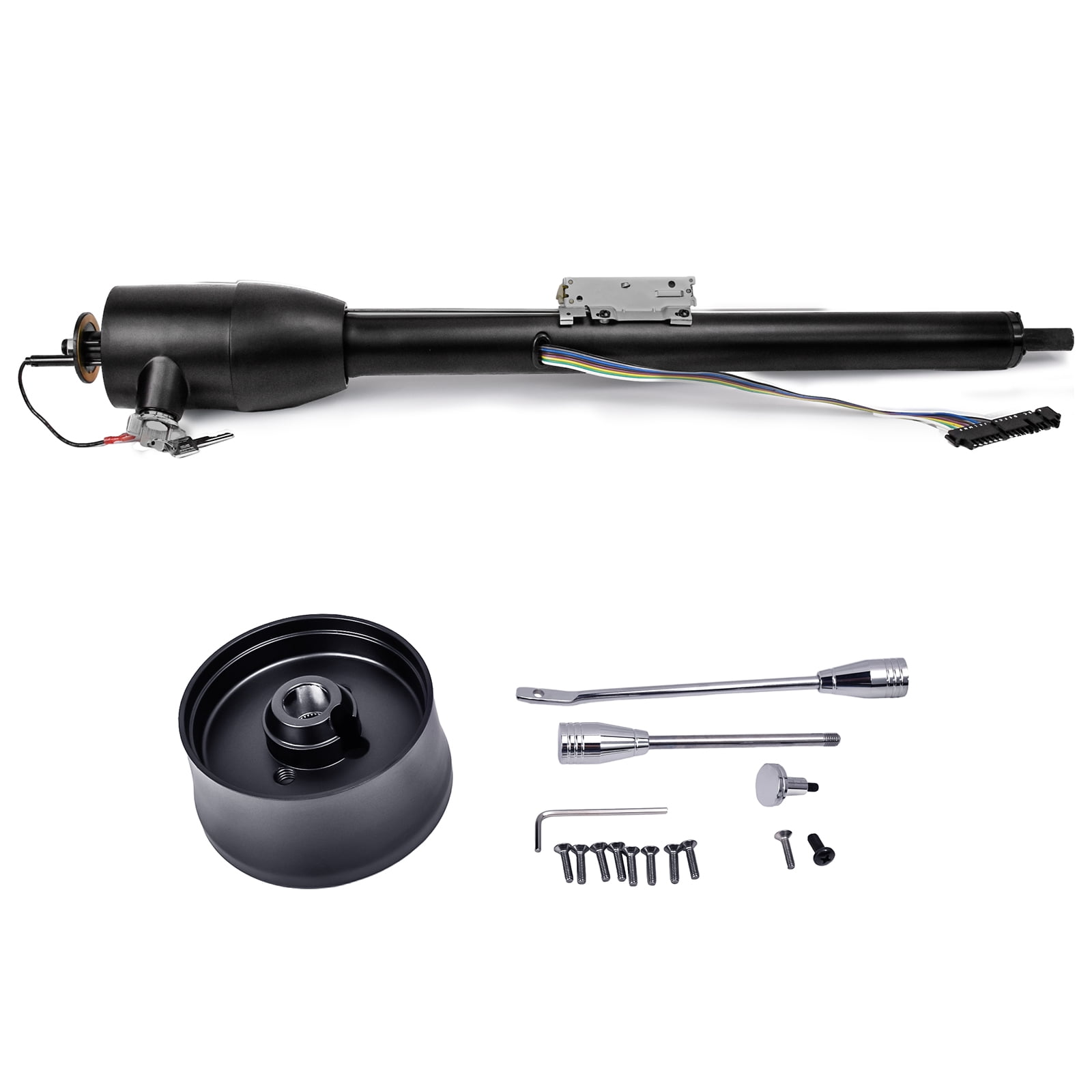 Hex Autoparts Stainless 32" Manual Floor Shift Tilt Steering Column ...