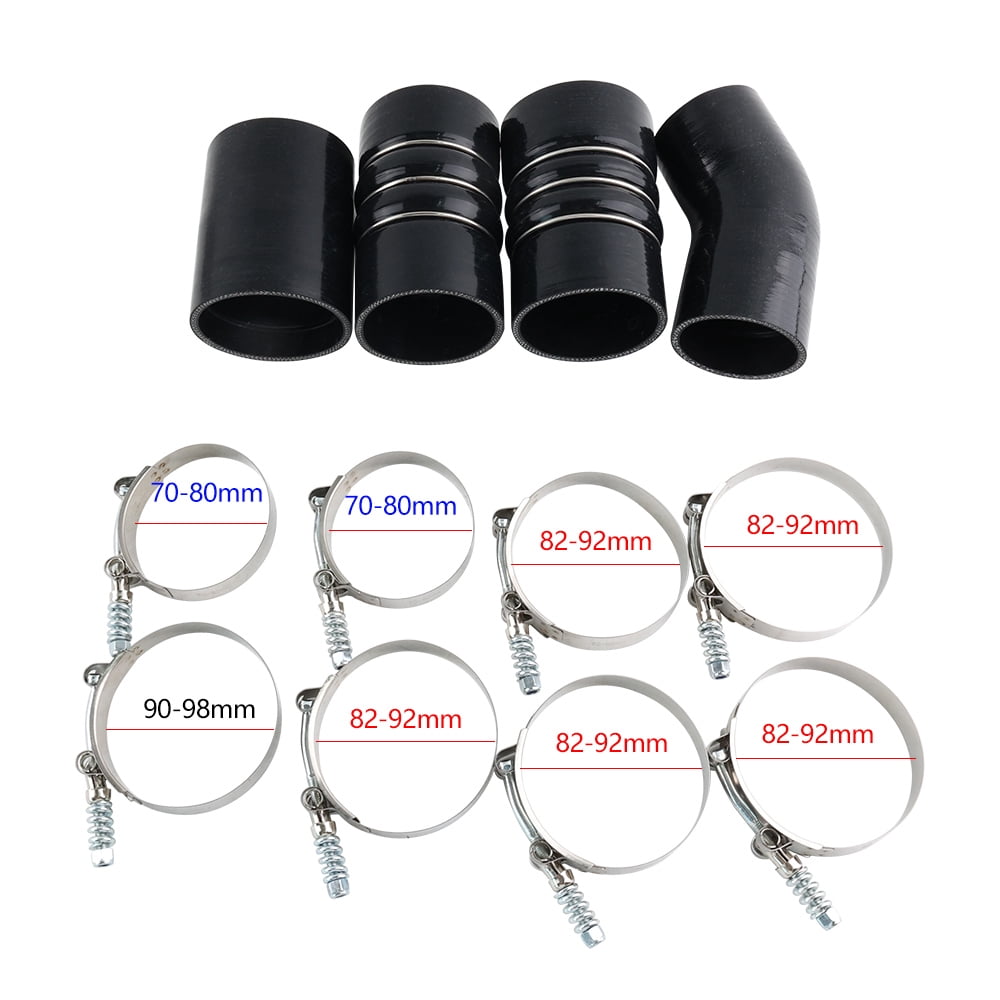 Hex Autoparts Turbo intercooler Pipe Boots Clamps Kit CAC for 2003-2007 ...