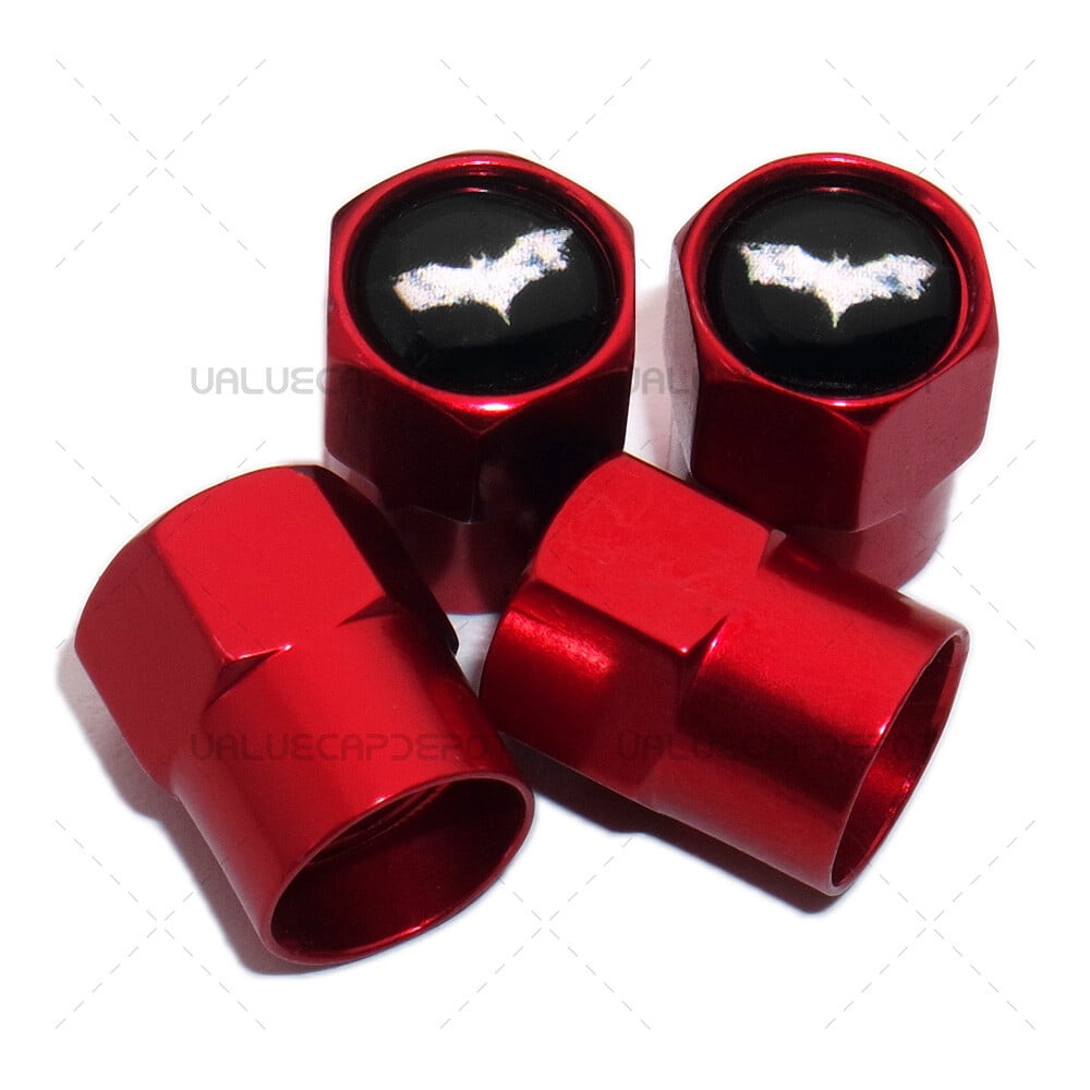Hex Batman Bat Logo Car SUV Wheels Tire Air Valve Caps Stem Dust Cover ...