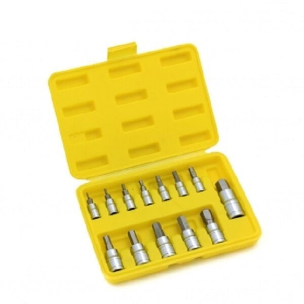 Hex Bit Socket Set | 13pc Standard Allen Key Wrench 1/4" 3/8" 1/2 ...