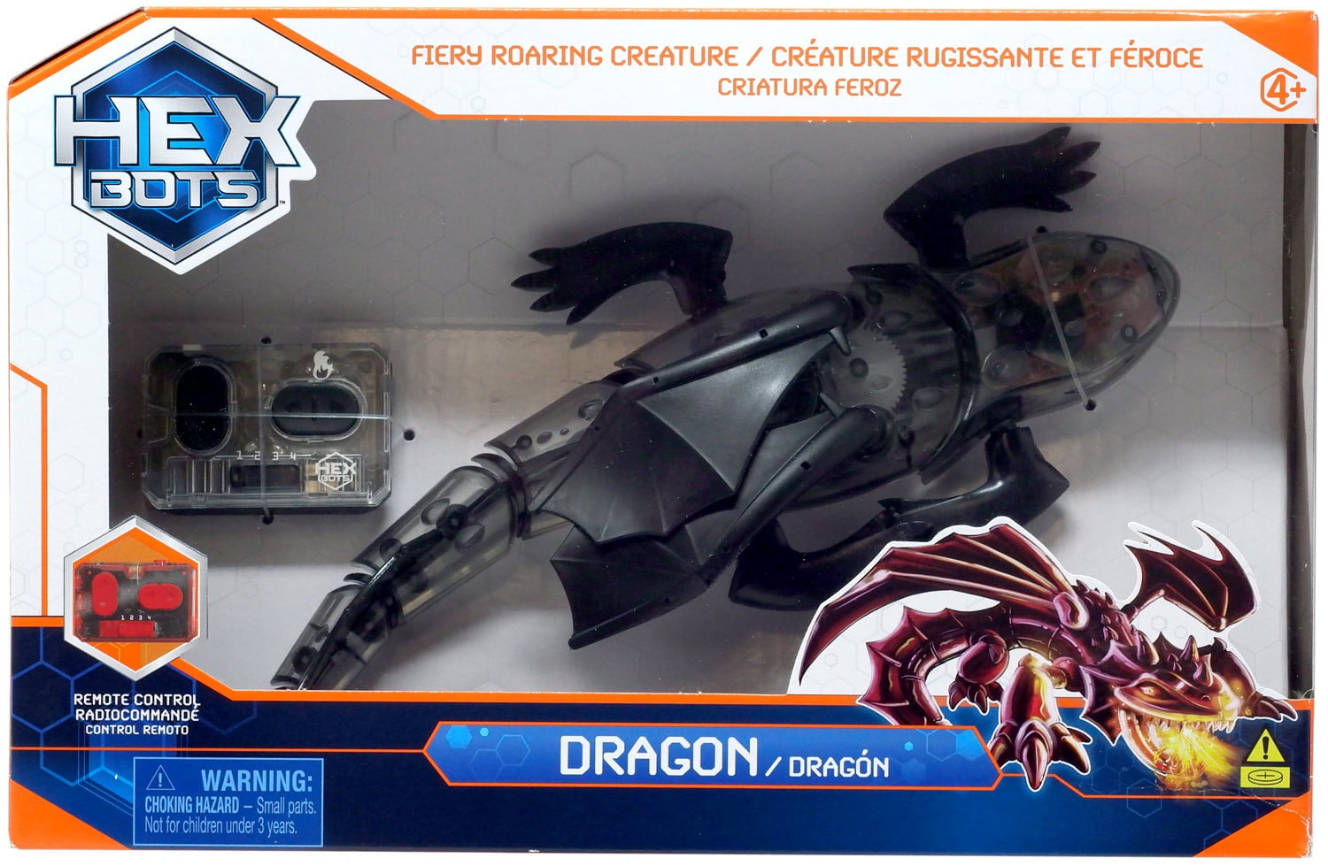 Hex Bots Dragon Remote Control Figure (Black) - Walmart.com