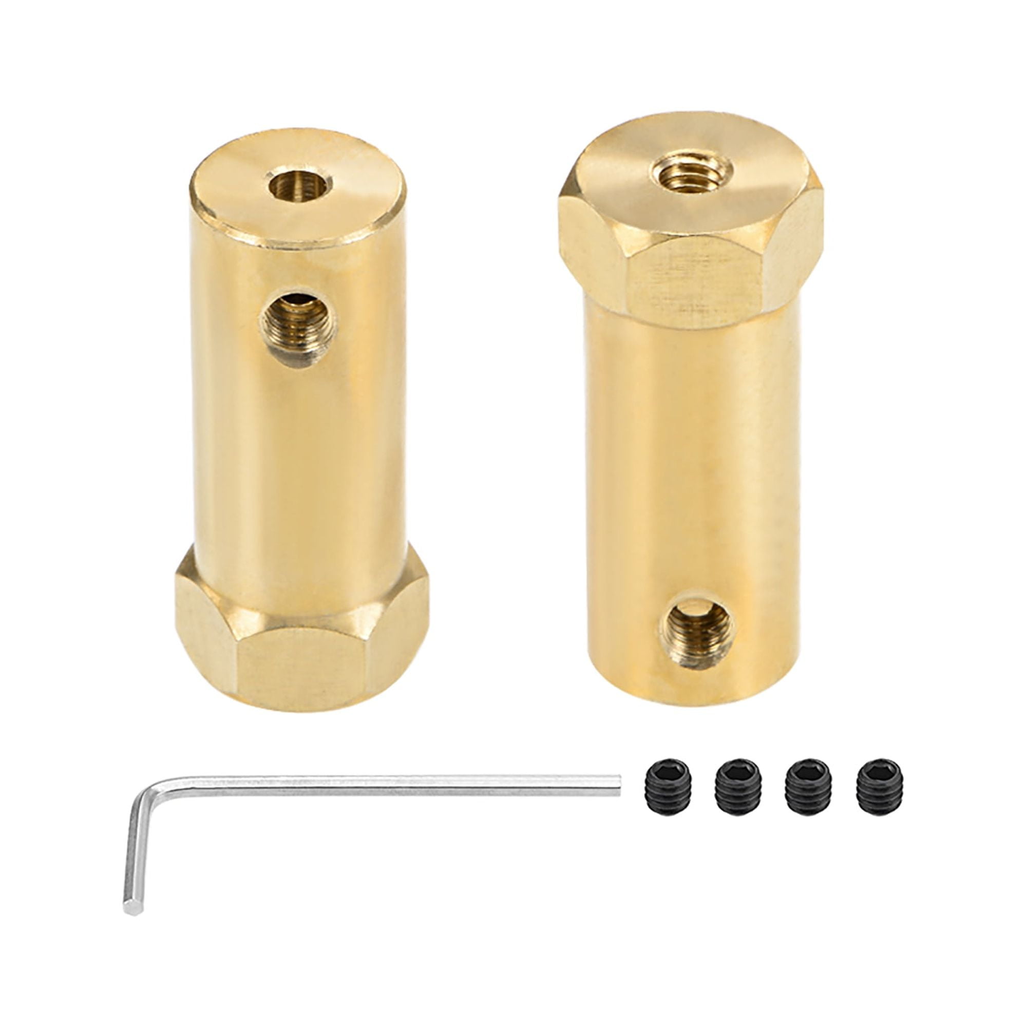 Hex Coupler 3mm Bore Motor Hex Brass Shaft Coupling Connector for Car ...