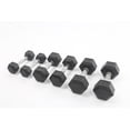 Hex Dumbbell Set, Rubber Encased Exercise & Fitness Dumbbells for Home ...