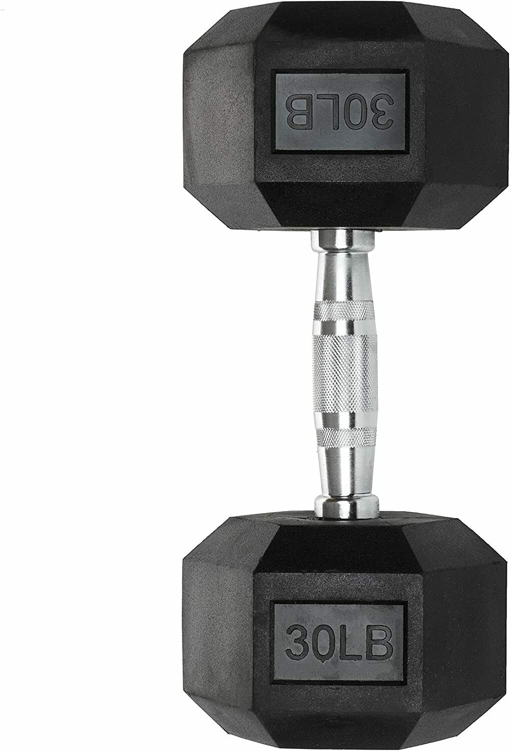 Hex Dumbbells - Heavy Duty PVC Coated Weights, Chrome-Plated Knurled ...