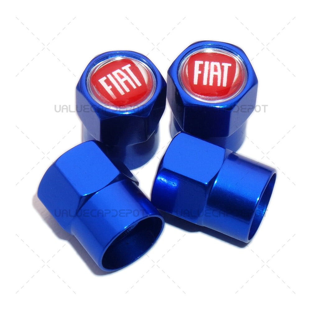 Hex Fiat Logo Badge Emblem Car Wheels Tire Air Valve Caps Stem Dust ...