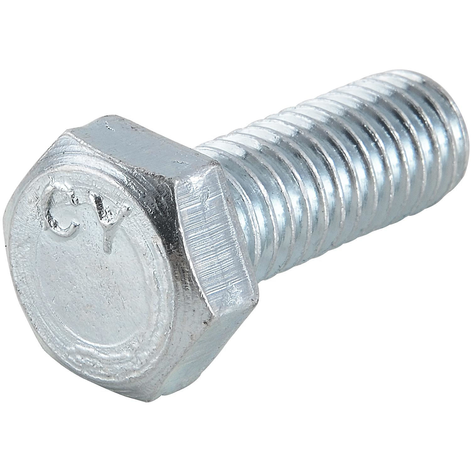 Hex Head Cap Screw, Electro-Galvanized Zinc, 3/8-16" x 1", Lot of 25 ...