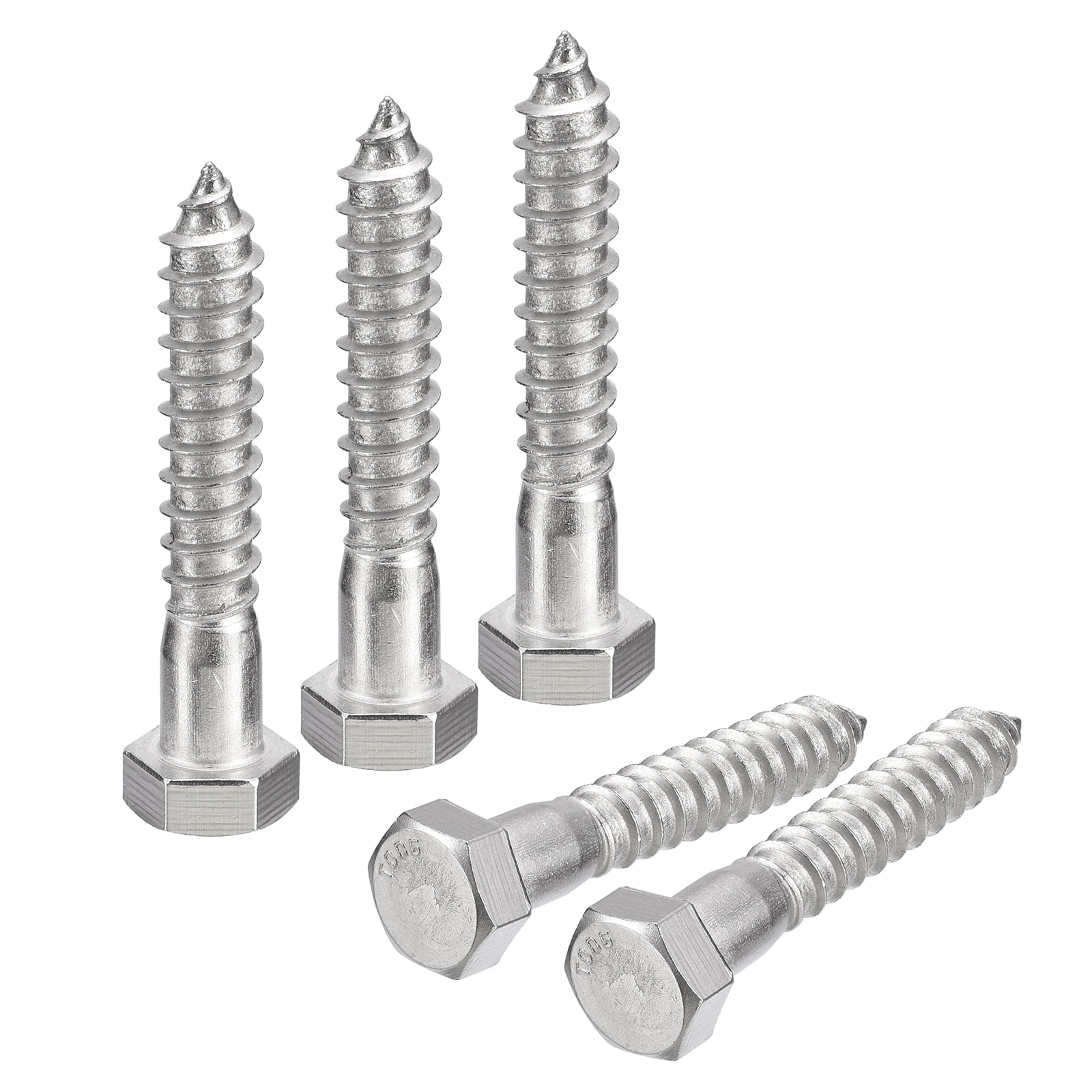 Hex Head Lag Screws Bolts, 1/2" x 3" 304 Stainless Steel Partial Thread ...