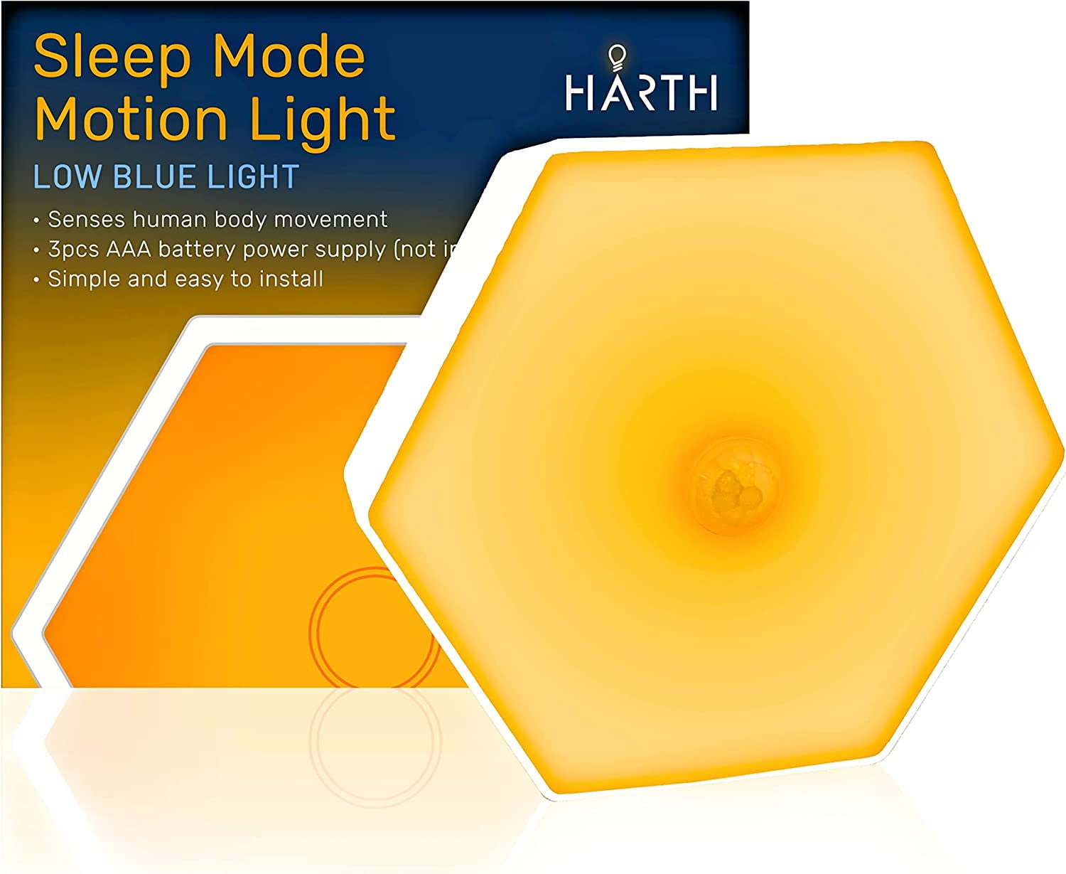 Hex Night Light - Stick Anywhere - Rechargeable - Motion Activated ...