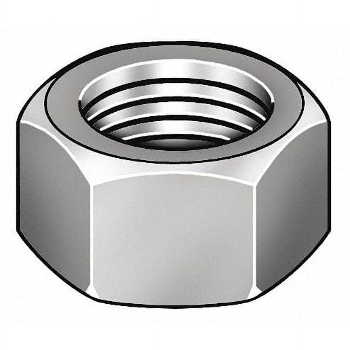 Hex Nut, #10-24, Steel, Not Graded, Zinc Plated, 1/8 in Ht, 100 PK ...
