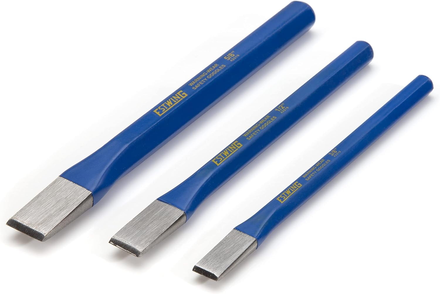 Hex Shaft Cold Chisel Set, 3/4, 5/8, And 5/16-Inch Chisels, Durable ...