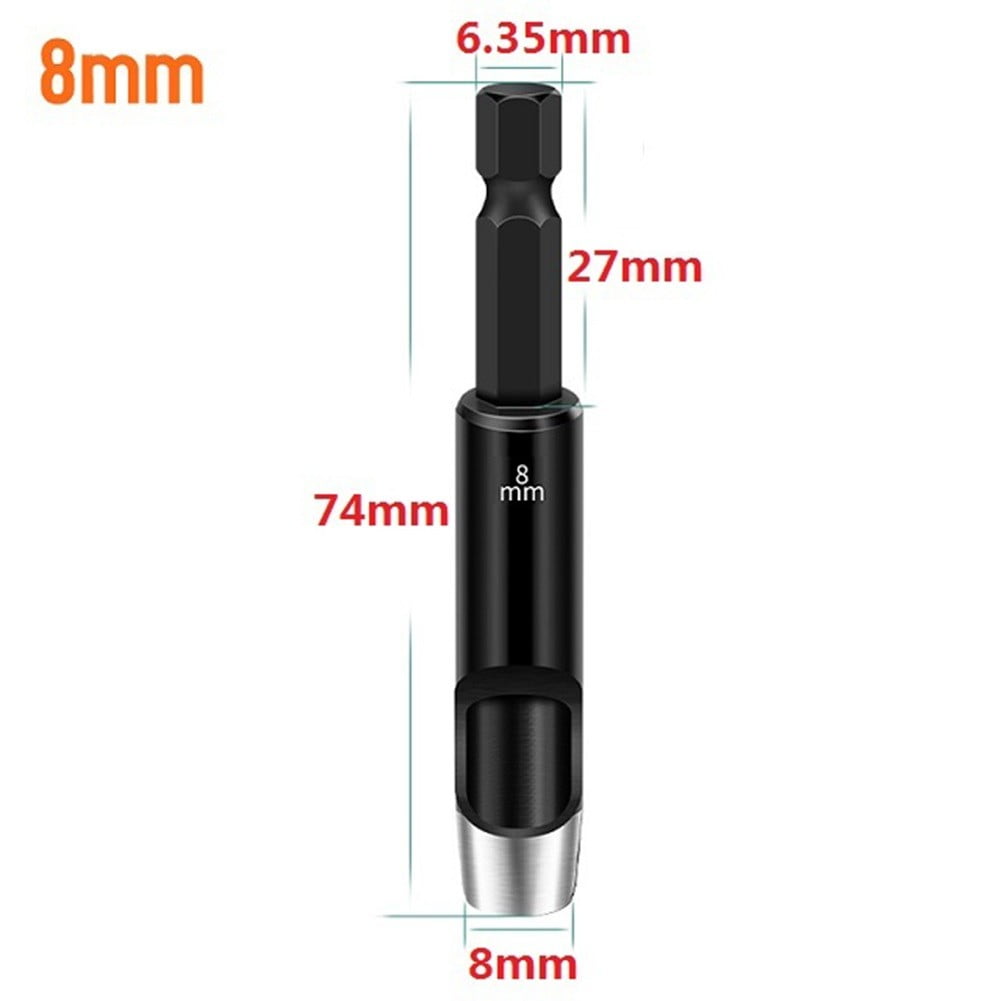 Hex Shank Adapter Punch Tool for Leather, Plastic, Cardboard - 2-25mm ...