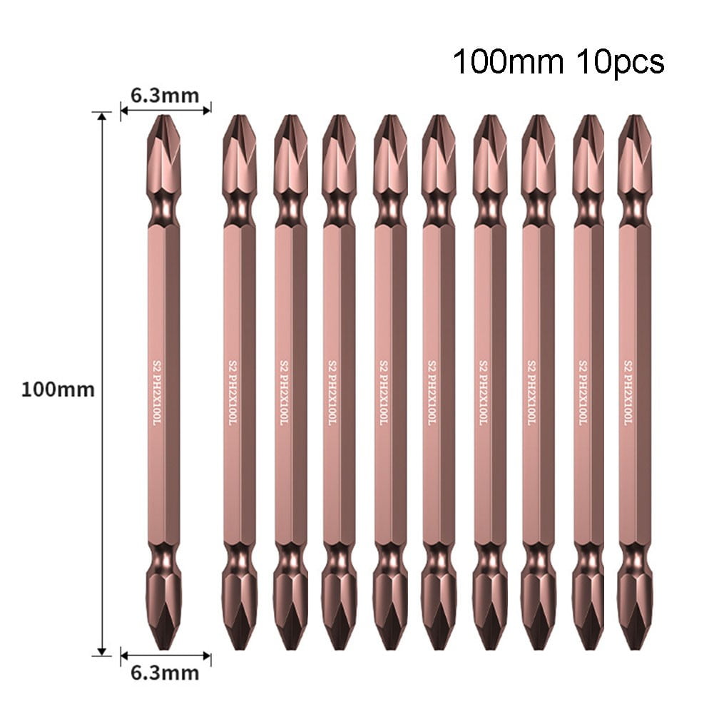Hex Shank PH2 Bits for High Speed Drill Operation 100mm Length Pack of ...