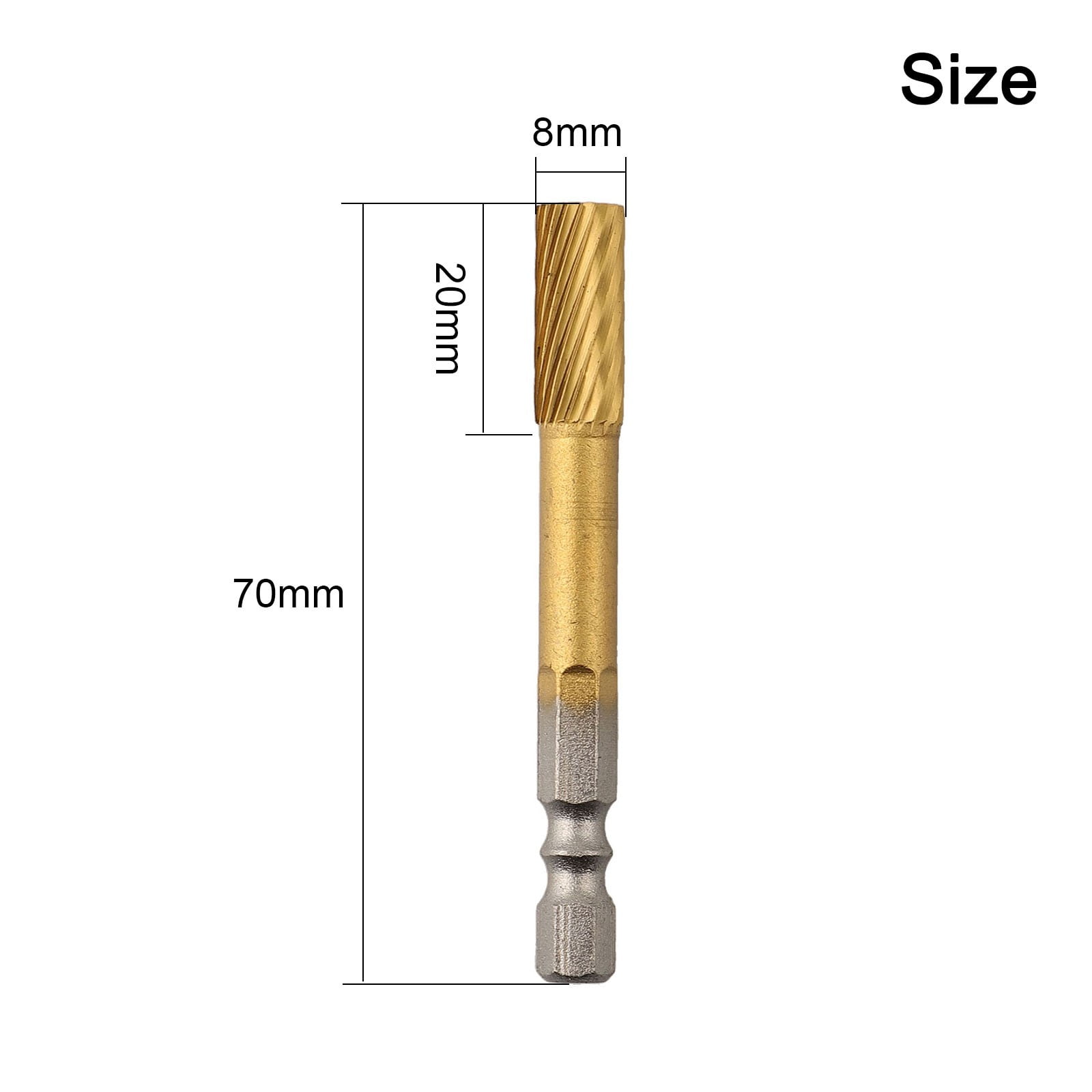 Hex Shank Titanium-Plated Rotary File Reaming Drill Bit Grinding Head ...