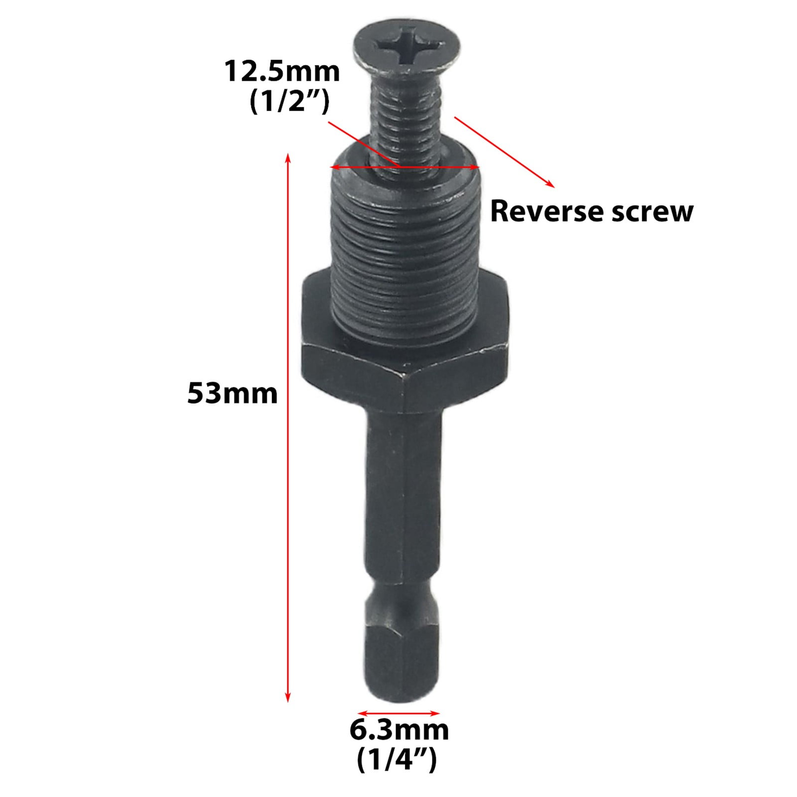 Hex Shank to Thread Adapter Prevents Drill Chuck from Slipping Complete ...