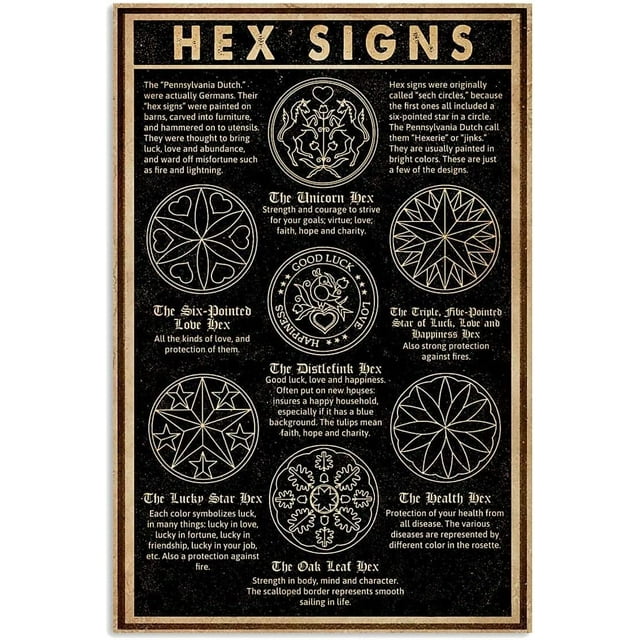 TUNIU Hex Signs Metal Tin Sign - Walmart.com