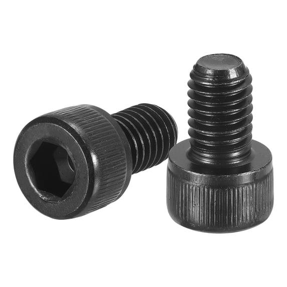 Hex Socket Bolts (M8-1.25x12), Grade 12.9 Carbon Steel Hex Socket Drive ...