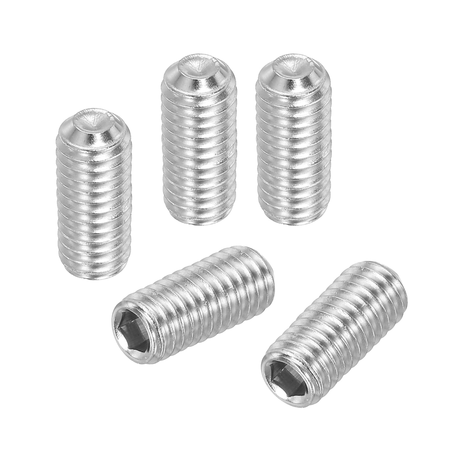 Hex Socket Grub Screw Flat Point Grub Bolt Stainless Steel Head Socket ...