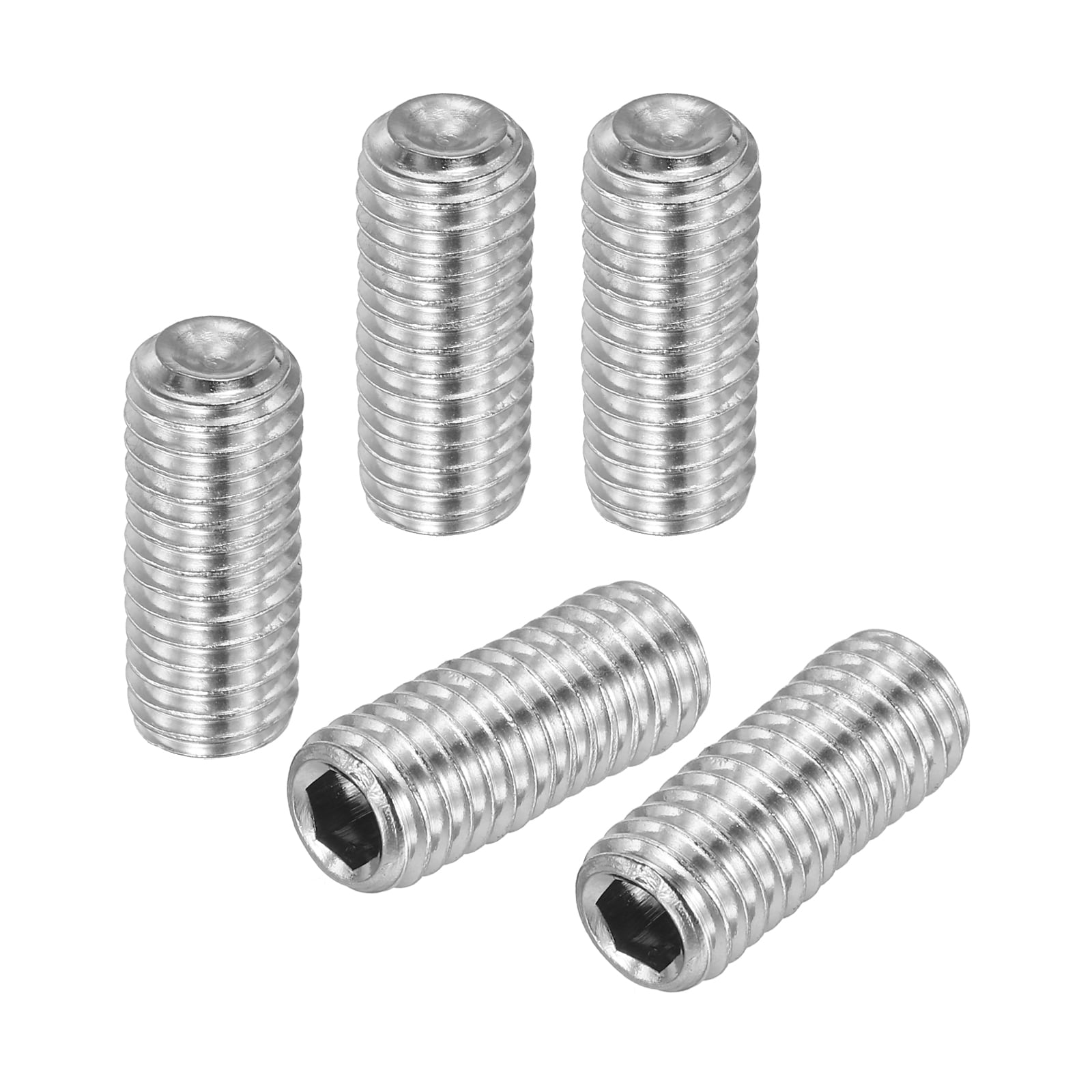 Hex Socket Grub Screw Flat Point Grub Bolt Stainless Steel Head Socket ...