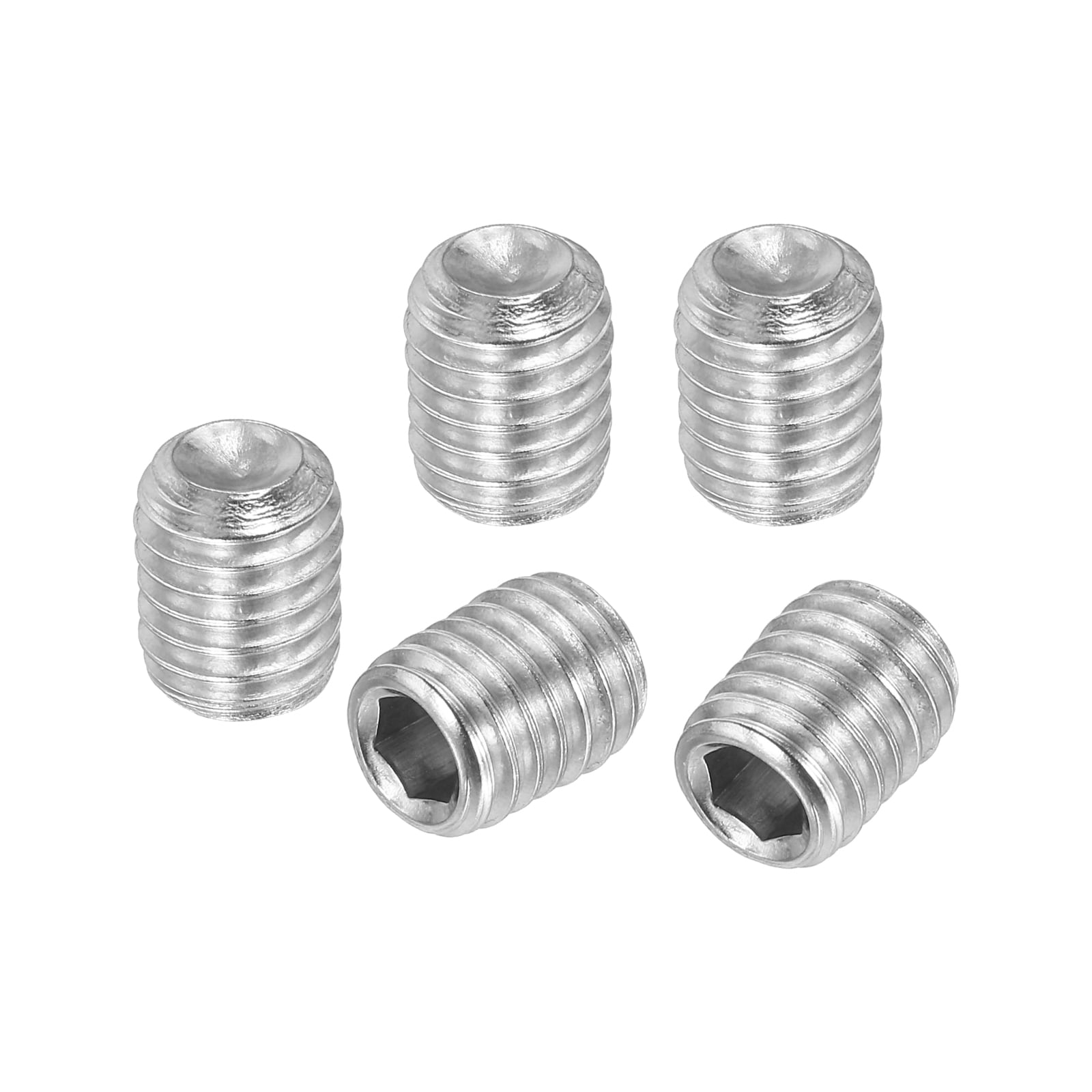 Hex Socket Grub Screw Flat Point Grub Bolt Stainless Steel Head Socket ...