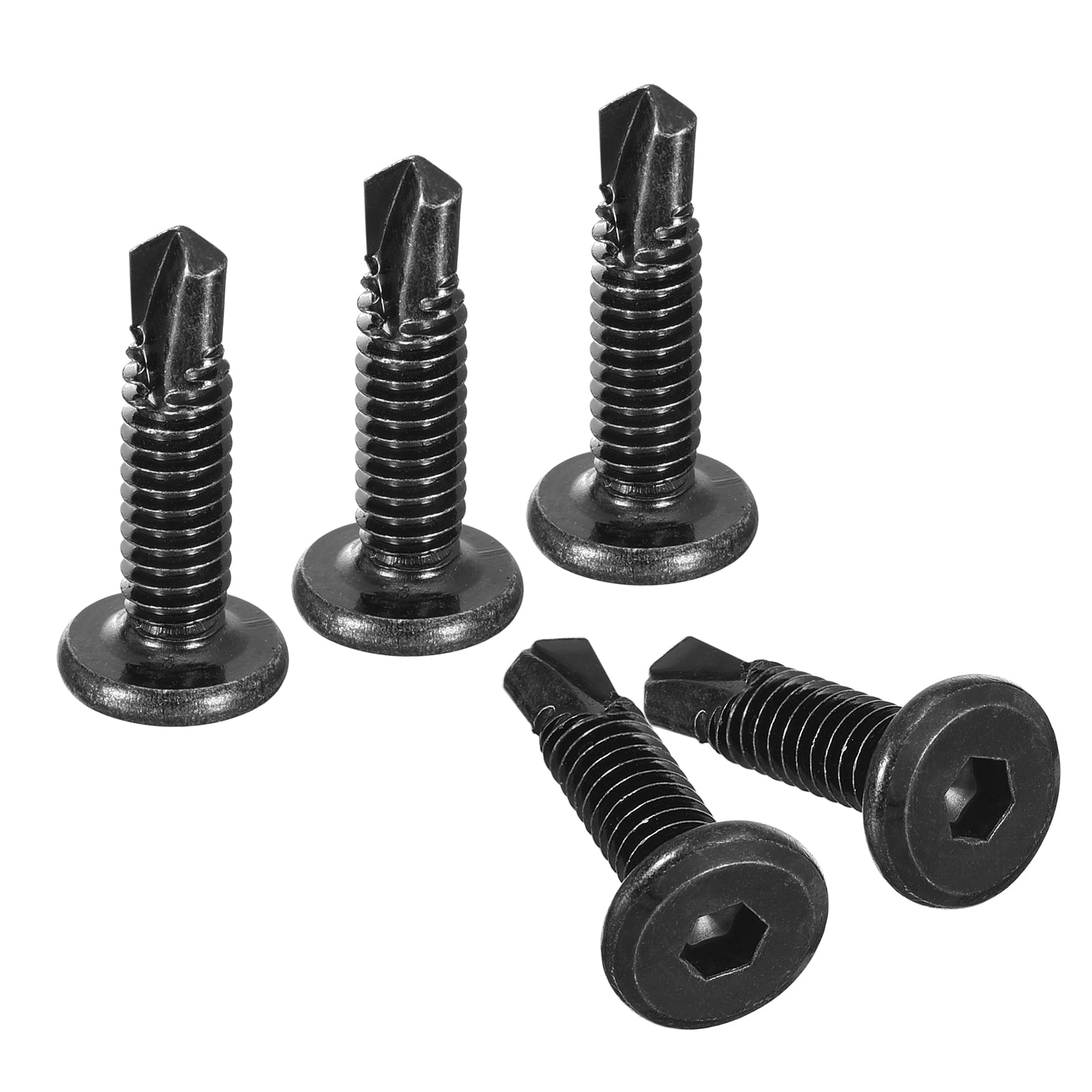 Hex Socket Self Tapping Screws, 1/4 x 1" 410 Stainless Steel Sheet ...