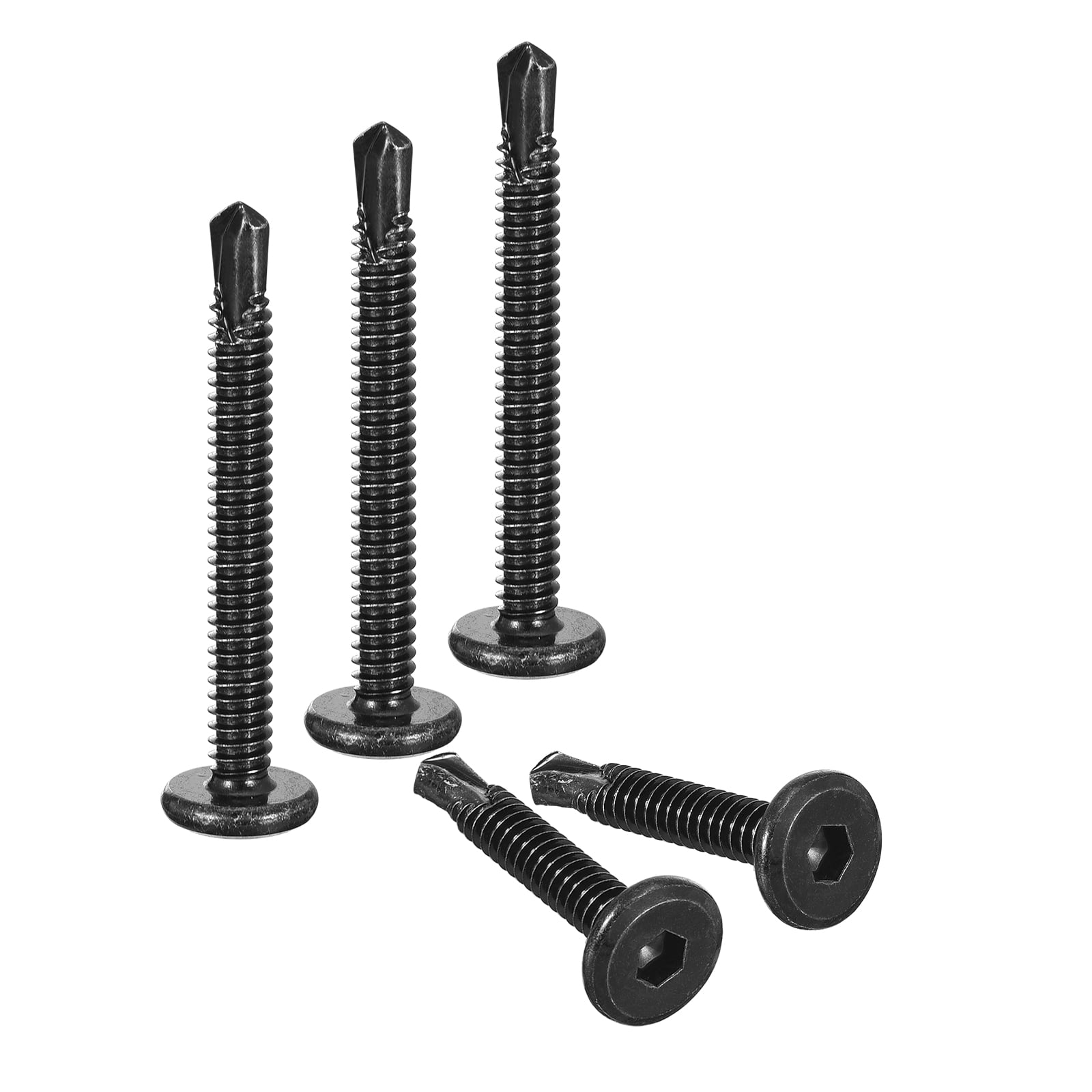 Hex Socket Self Tapping Screws, #10 x 2" 410 Stainless Steel Sheet ...
