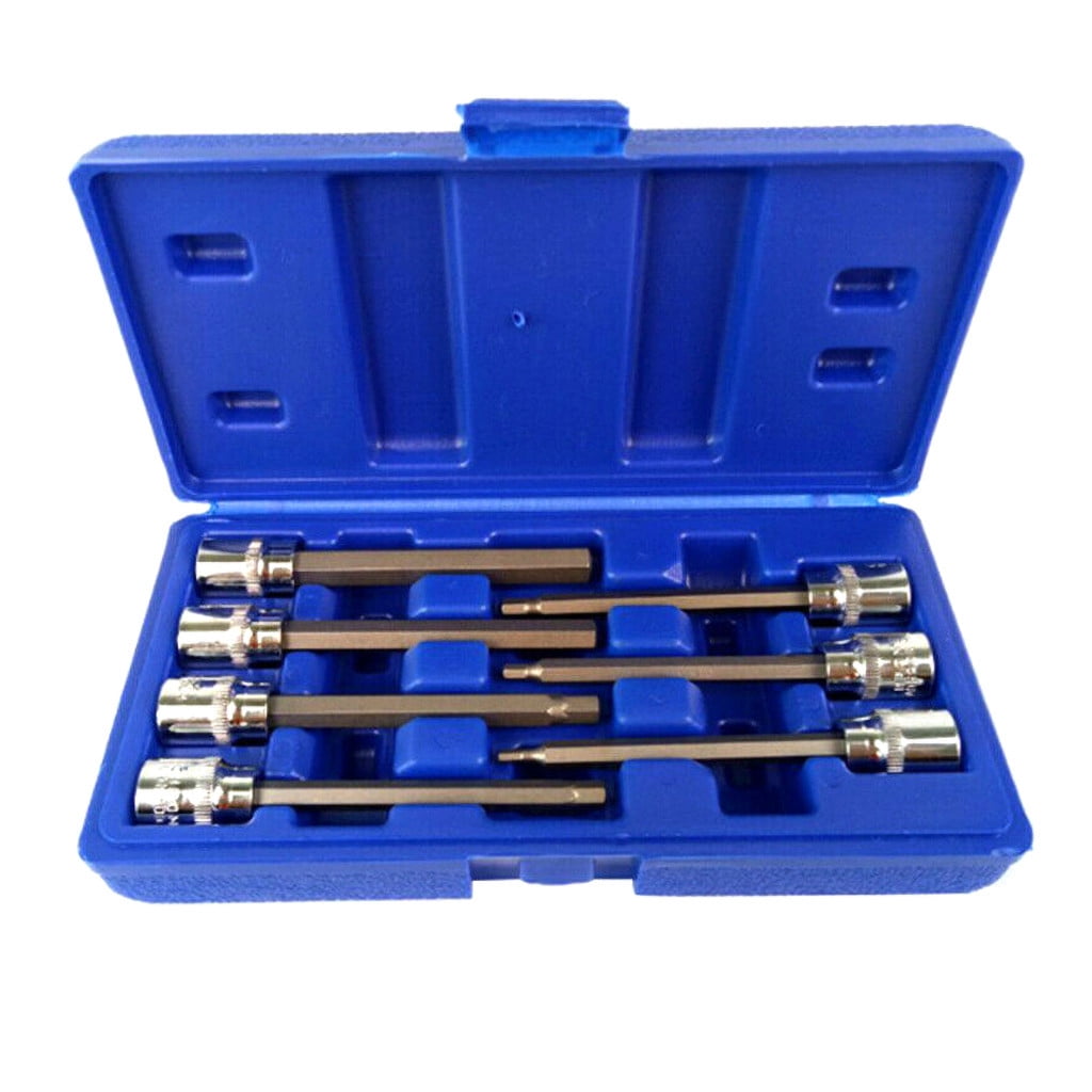 Hex Socket Set 7pcs Extra Long 3/8'' Drive Allen Key Bits Screwdriver ...