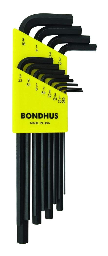 Hex Wrench Set 12 Piece050 to 516 Long L Shape in TwisttoLock Plastic ...