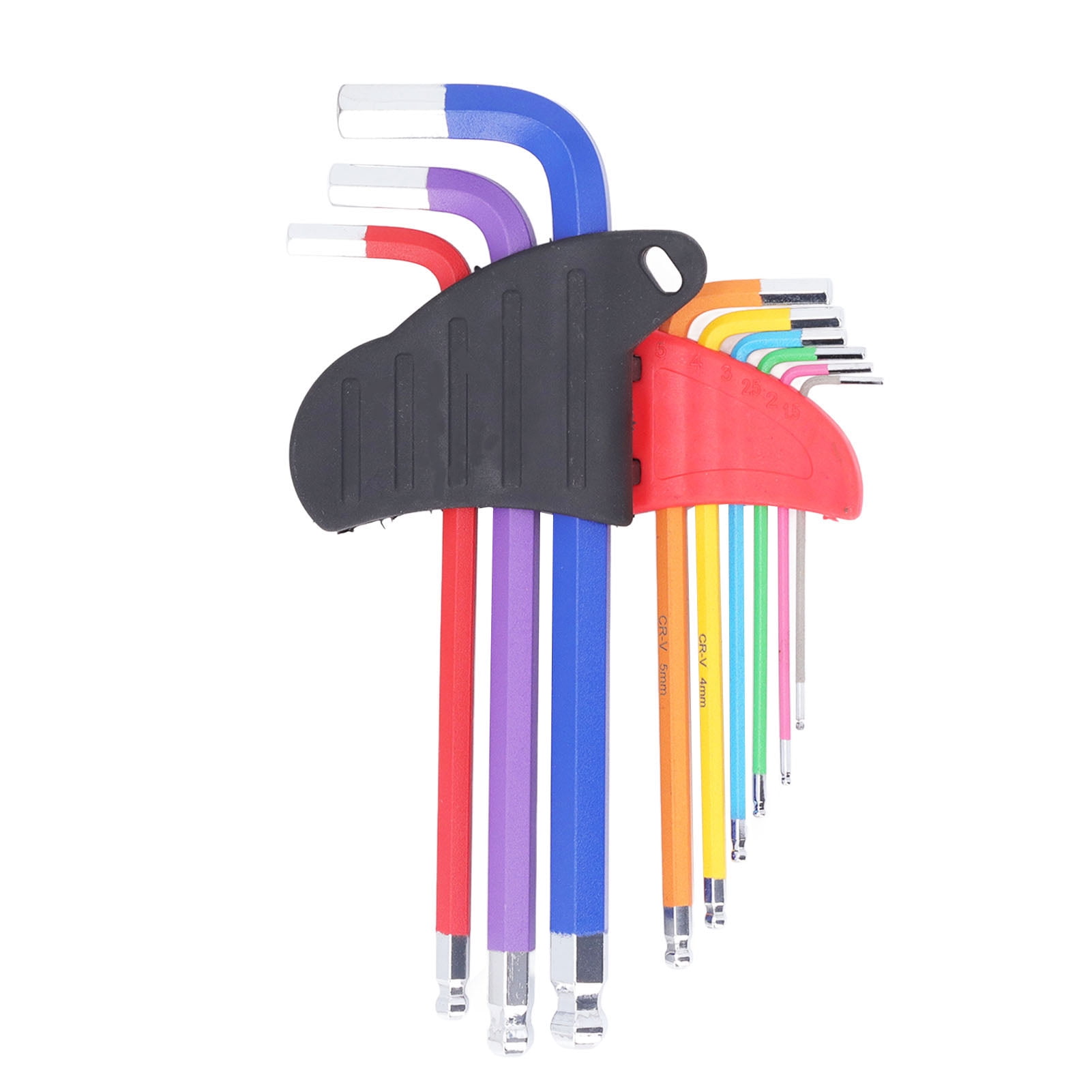 Hex Wrench Set, 9-Piece Color Coded, Non-Slip CR-V Hex Key with Ball ...