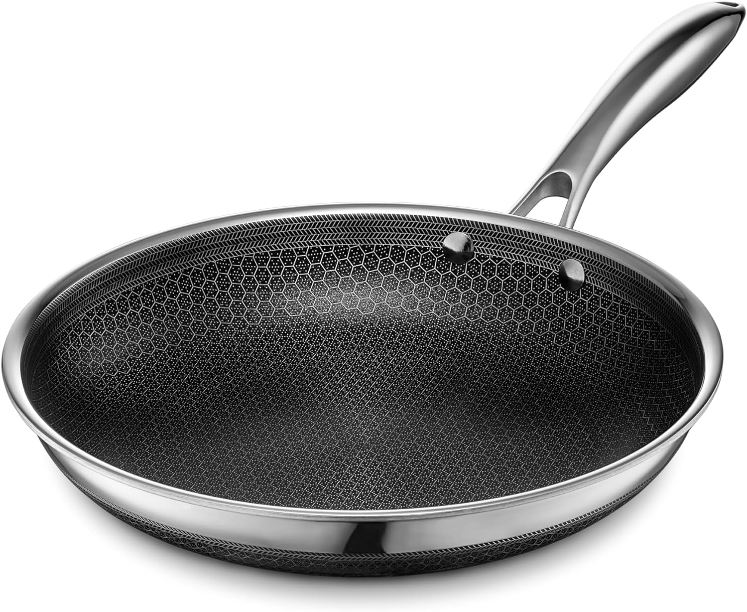 HexClad Hybrid Nonstick Frying Pan, 10-Inch, Stay-Cool Handle ...