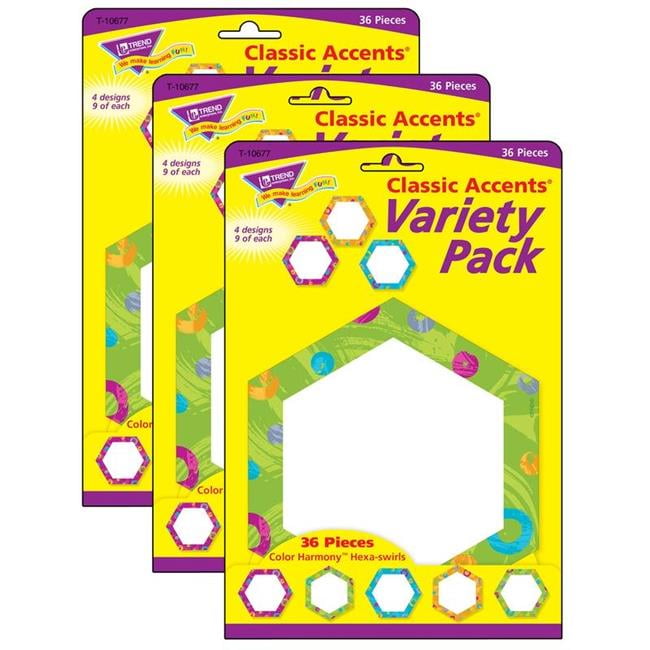 Hexa-Swirls Classic Accents Variety Pack Color Harmony - 3 per Pack ...