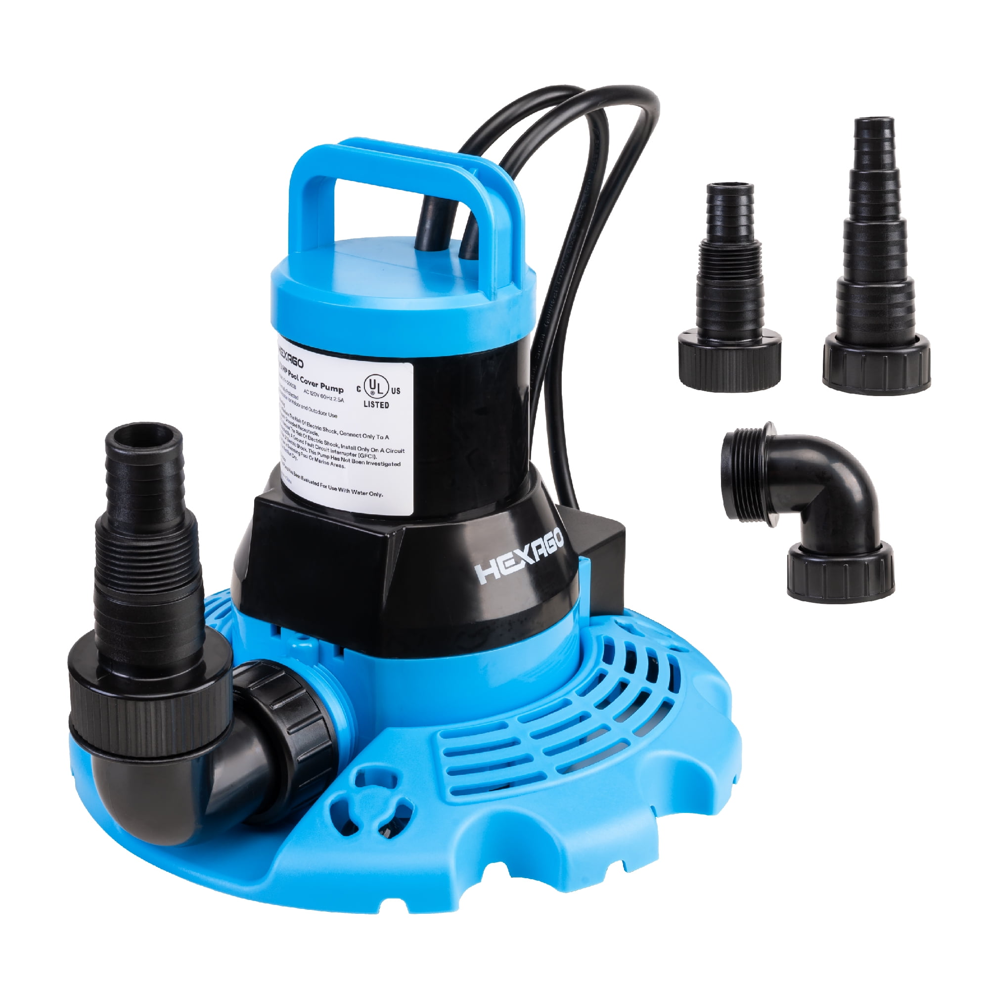 Hexago Automatic Swimming Pool Cover Pump, 1/2HP Submersible Water Pump ...