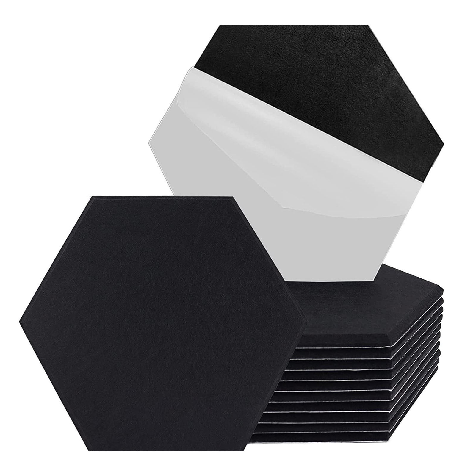 Hexagon Acoustic Panels Soundproof Wall Stickers Self Polyester Fiber ...
