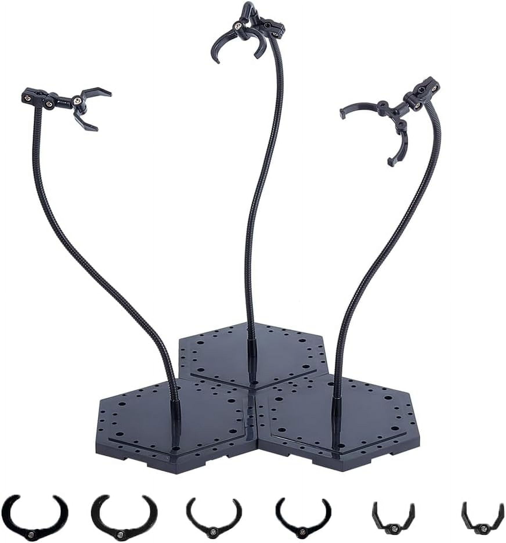Hexagon Acrylic Doll Stands with Adjustable Snake Bone Bracket Action ...